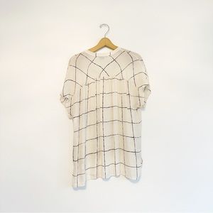 Vince | Tops | Vince Window Pane Silk Blouse | Poshmark